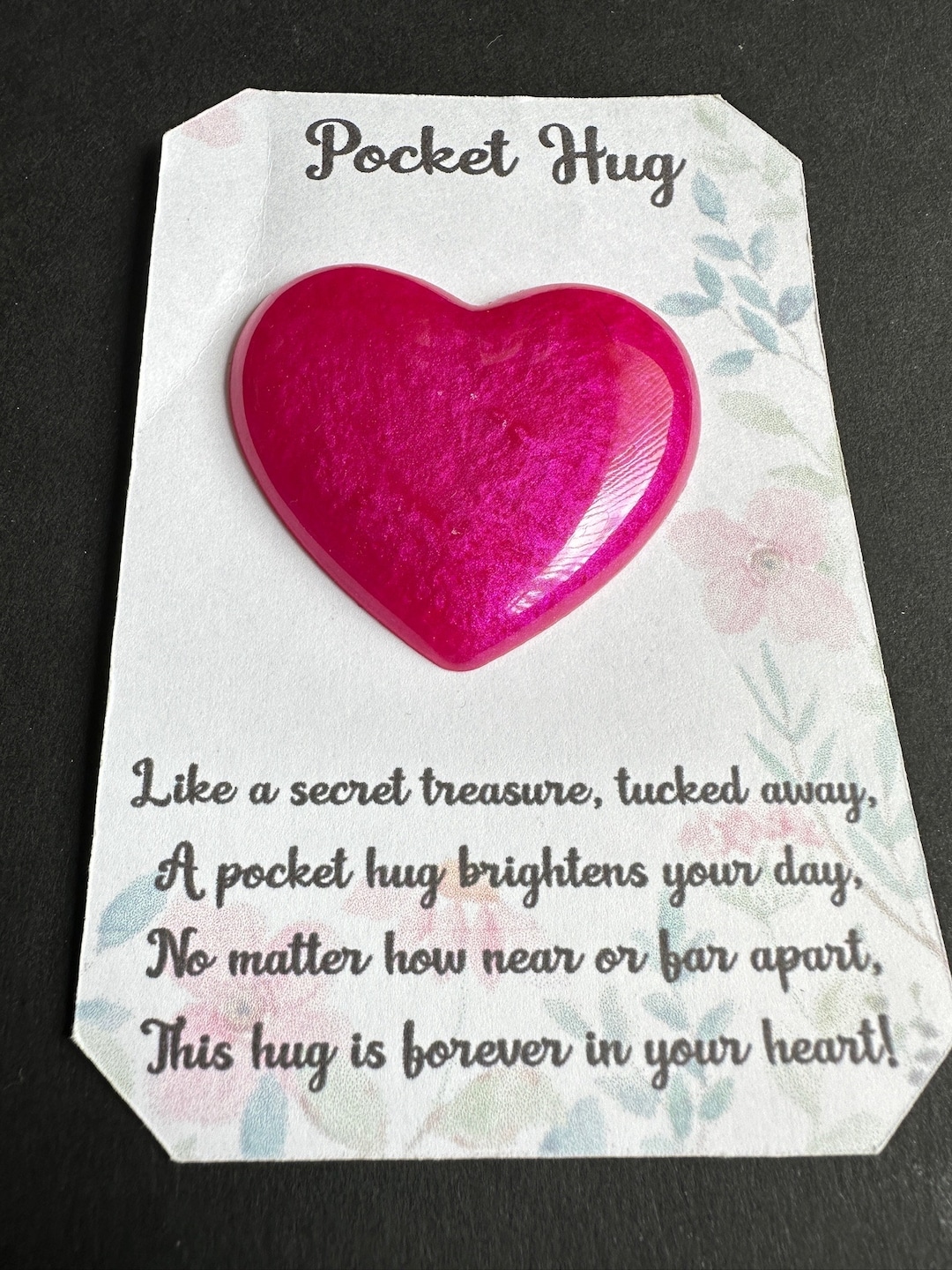 Pocket Hug Heart, Pocket Hug Token, Resin Heart, Keepsake Gifts ...