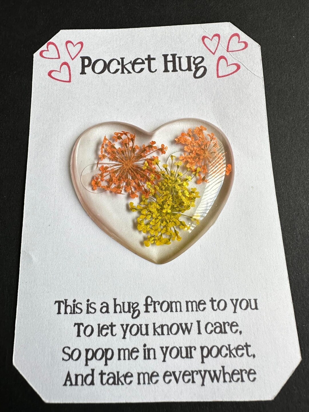 Pocket Hug Heart, Pocket Hug Token, Resin Heart, Keepsake Gifts ...