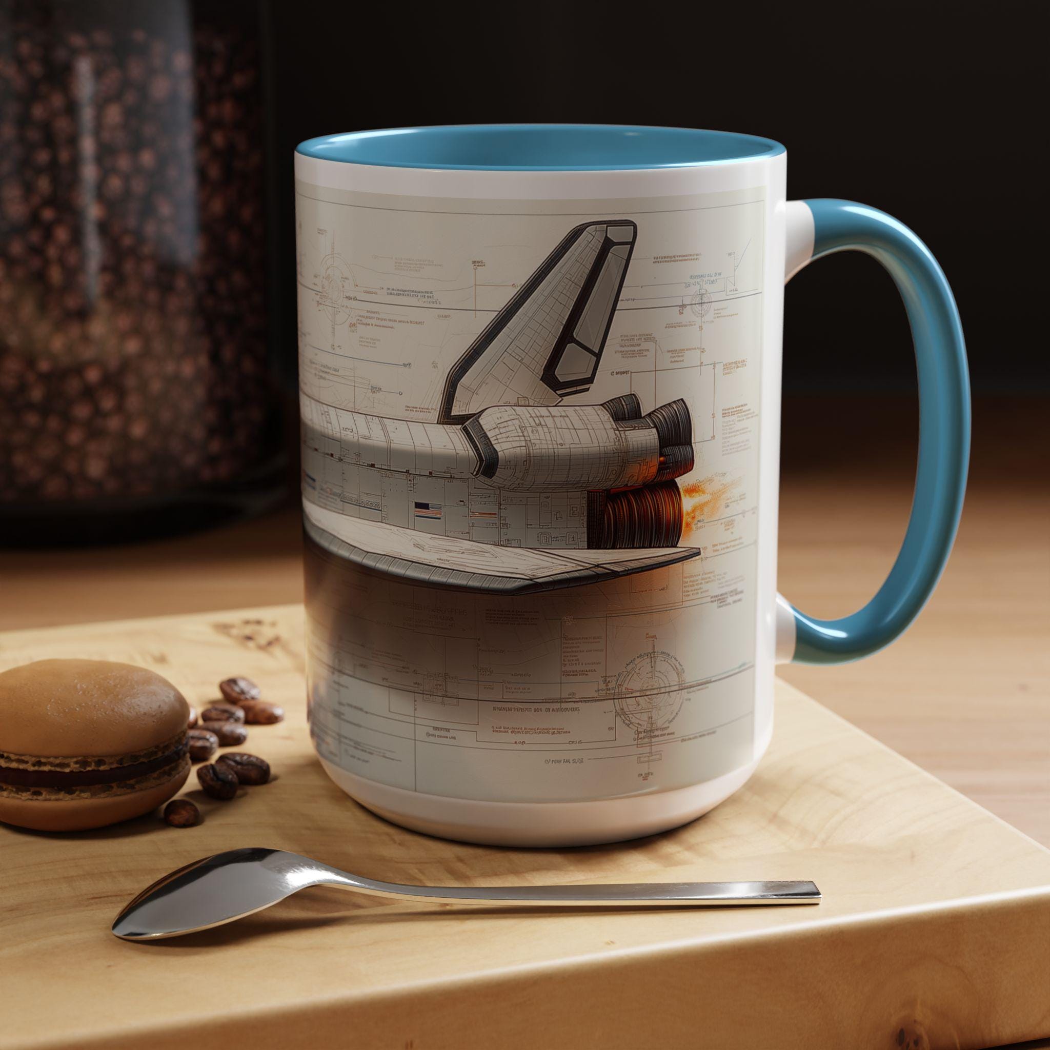 Space Shuttle Blueprint Mug - NASA Coffee Cup, Astronaut Gift ...