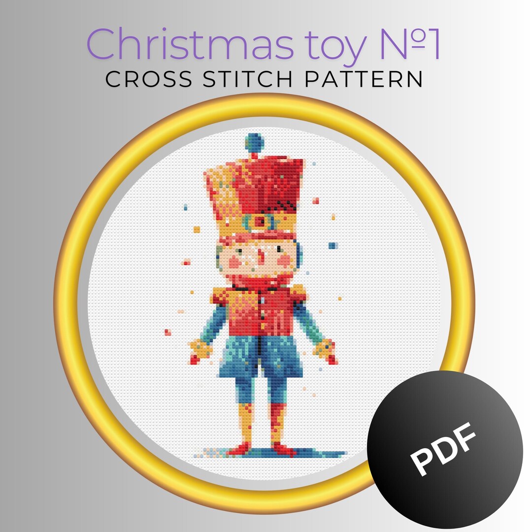 Tin Soldier Cross-stitch Pattern – Christmas Ornament Design, PDF Chart ...