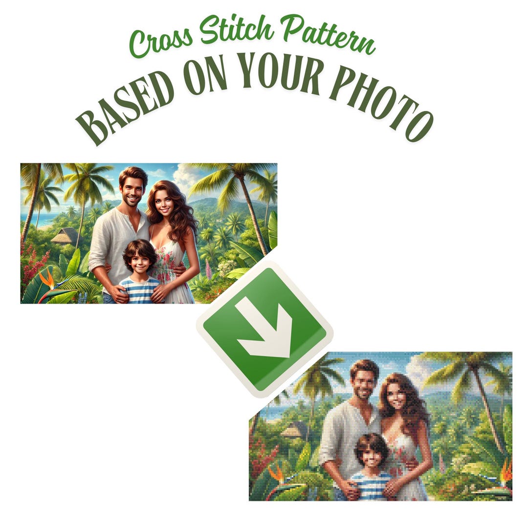 Custom Cross Stitch Pattern From Your Photo;personalized Cross Stitch ...