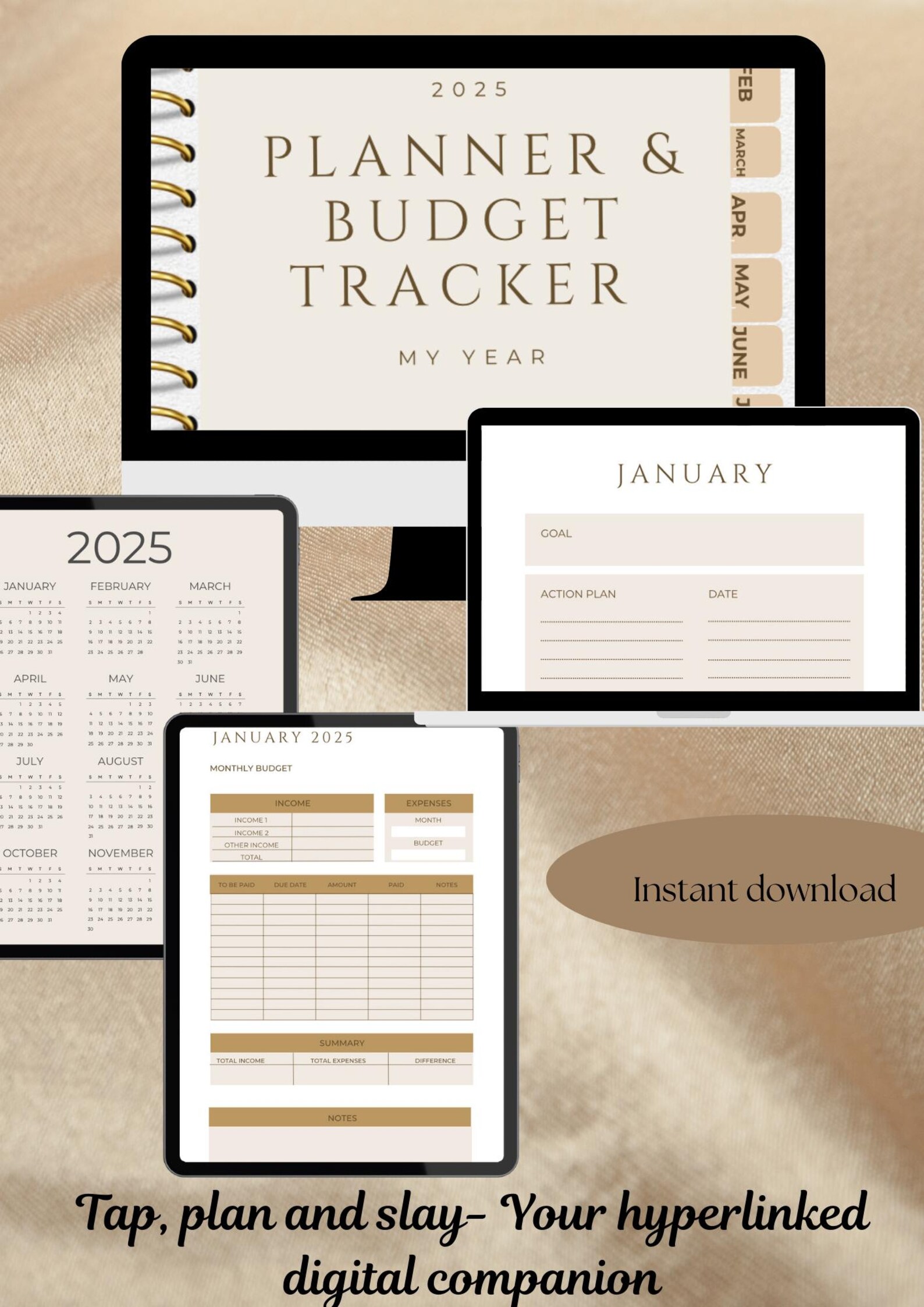 Digital Planner, Budget Tracker, Goal Tracker, iPad Planner, iPad ...