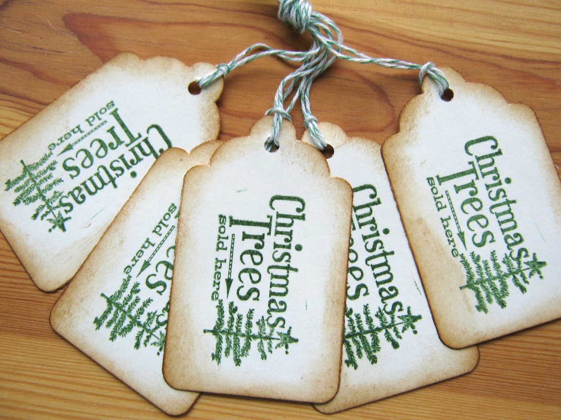 Christmas Tree Christmas Gift Tags Holiday Tags - Etsy