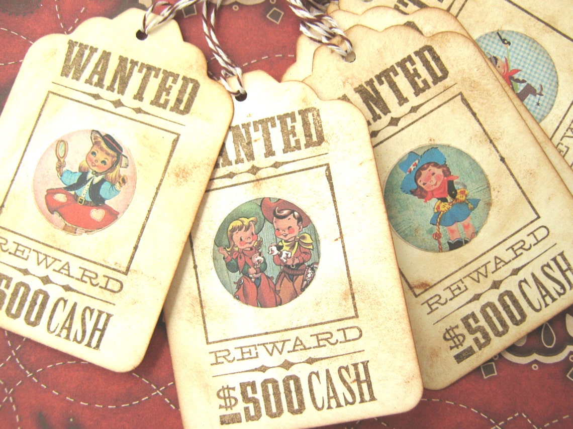 Cowboy Gift Tags Cowgirl Gift Tags Western Gift Tags - Etsy
