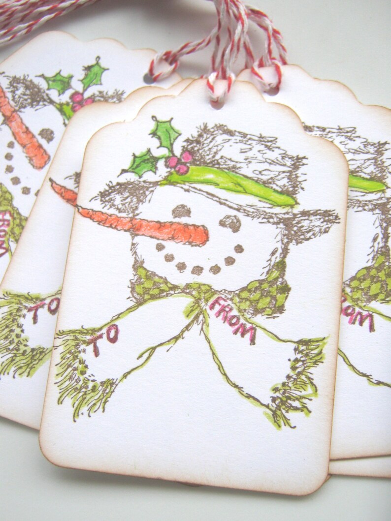 Snowman Gift Tags - Etsy