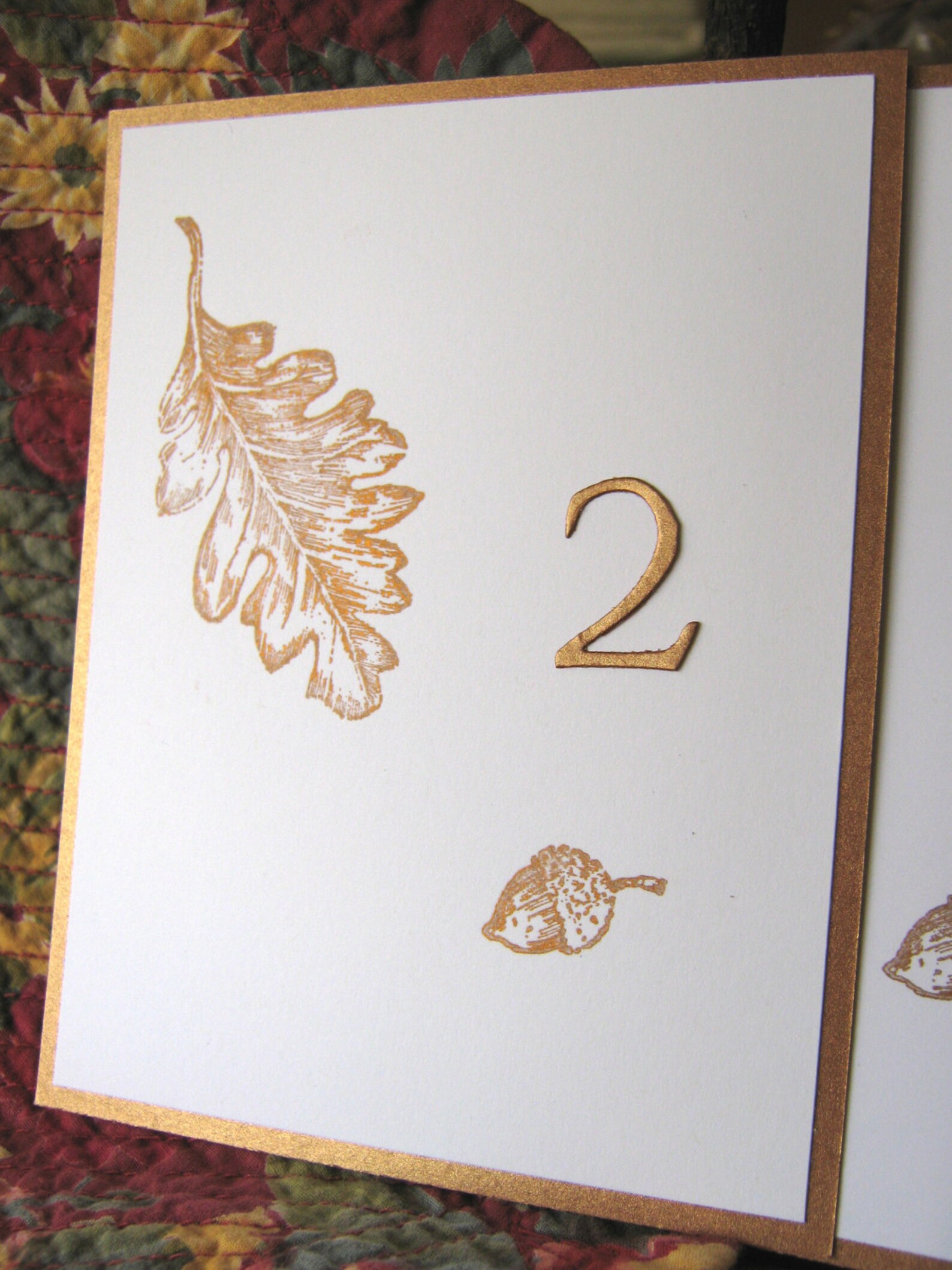 Fall Table Numbers, Autumn Leaf and Acorn Wedding Numbers, Thanksgiving ...