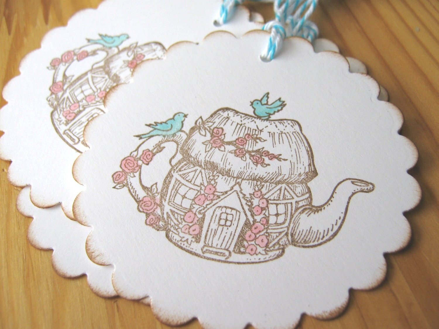 Teapot Tags, Teapot Gift Tags, Birds, Cottage - Etsy