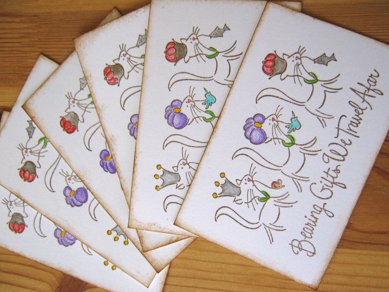 We 3 Cats Christmas Gift Tags - Etsy