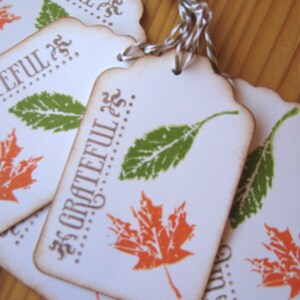 Fall Leaves Gift Tags, Autumn Leaf Grateful Gift Tags, Thanksgiving ...