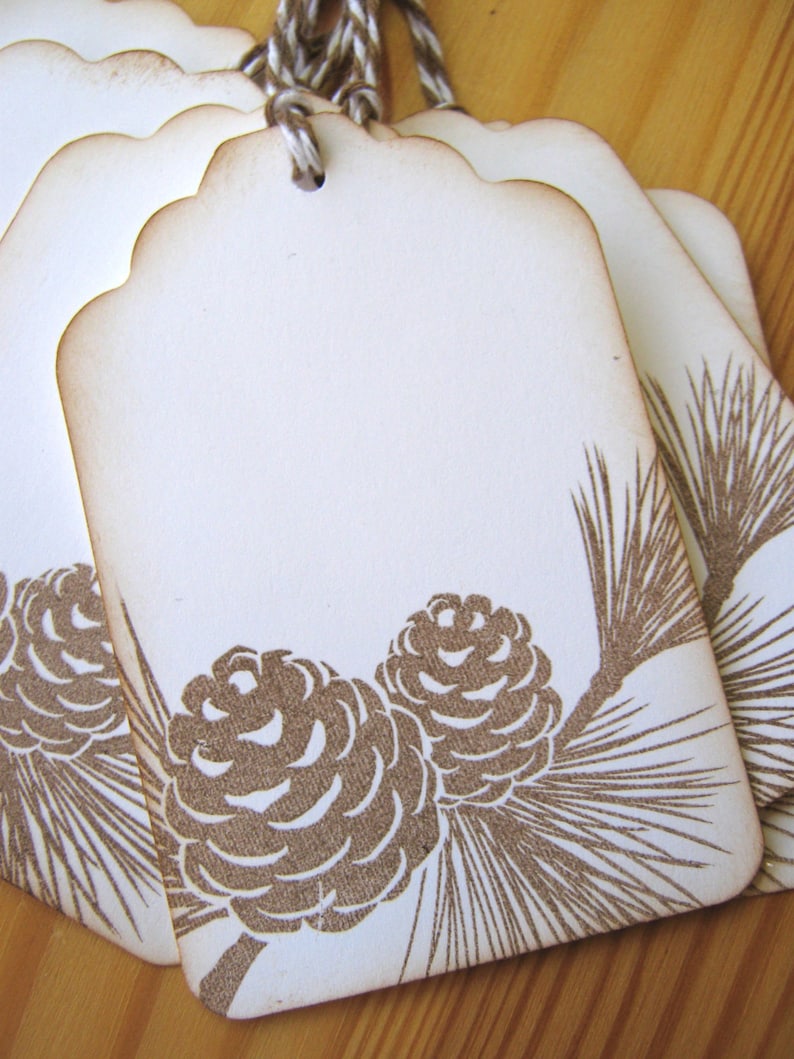 Woodland Pine Gift Tags, Pinecone Gift Tags - Etsy