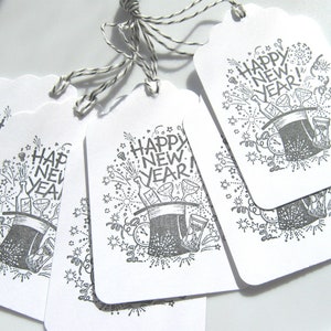 Happy New Year Tags, New Years Gift Tags - Etsy