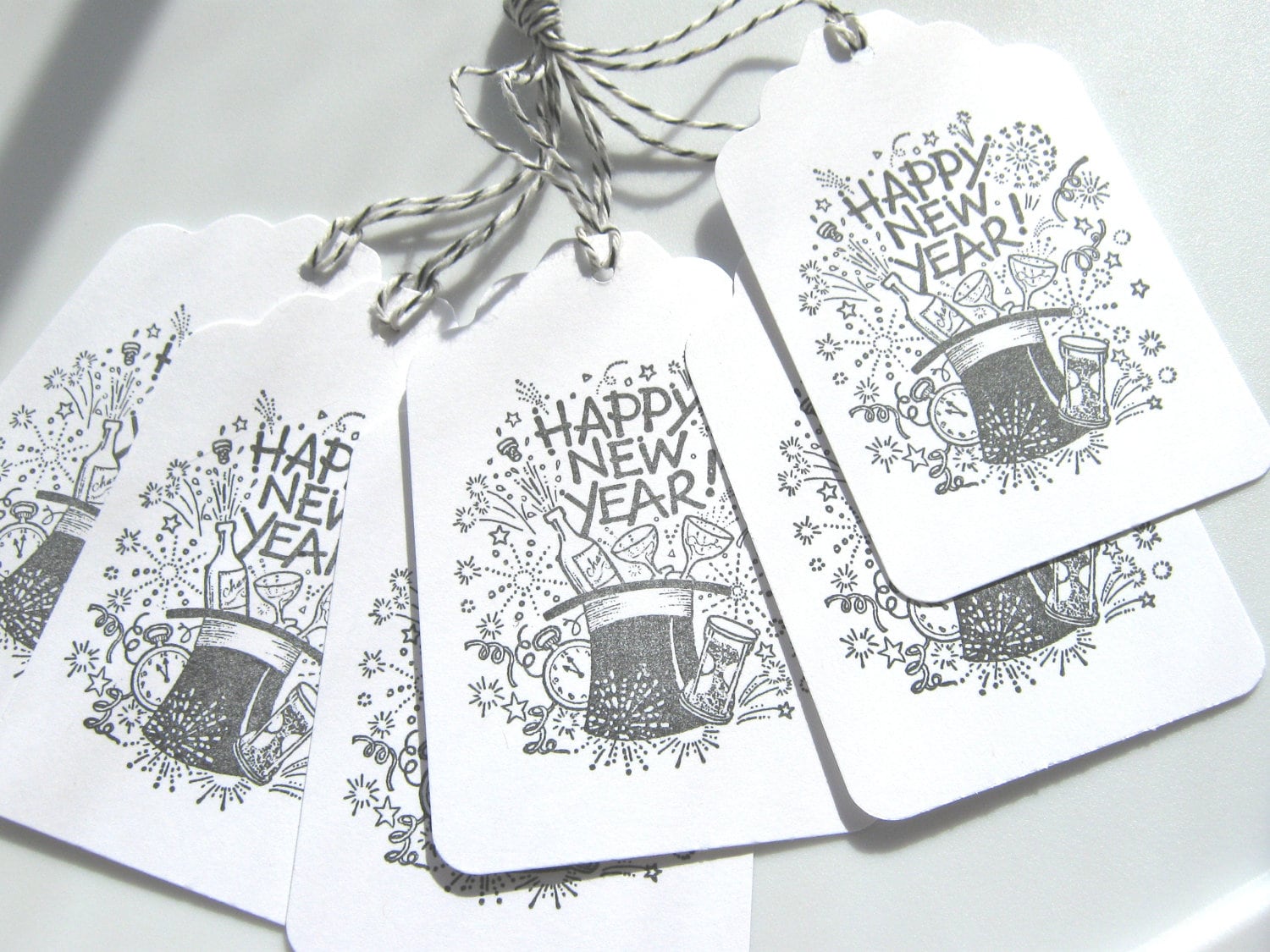 Happy New Year Tags New Years Gift Tags | Etsy