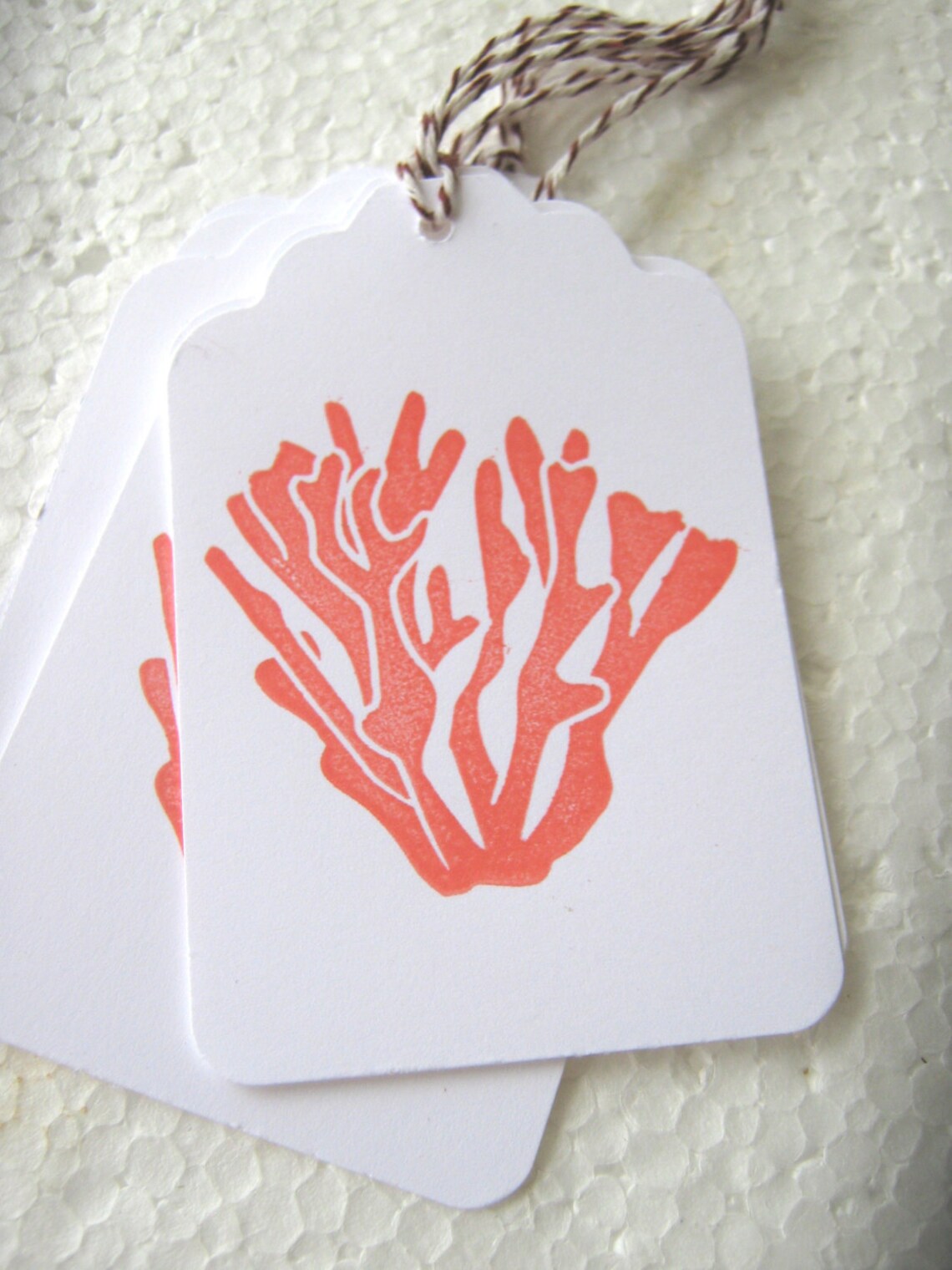 Coral Beach Wedding Gift Tags - Etsy
