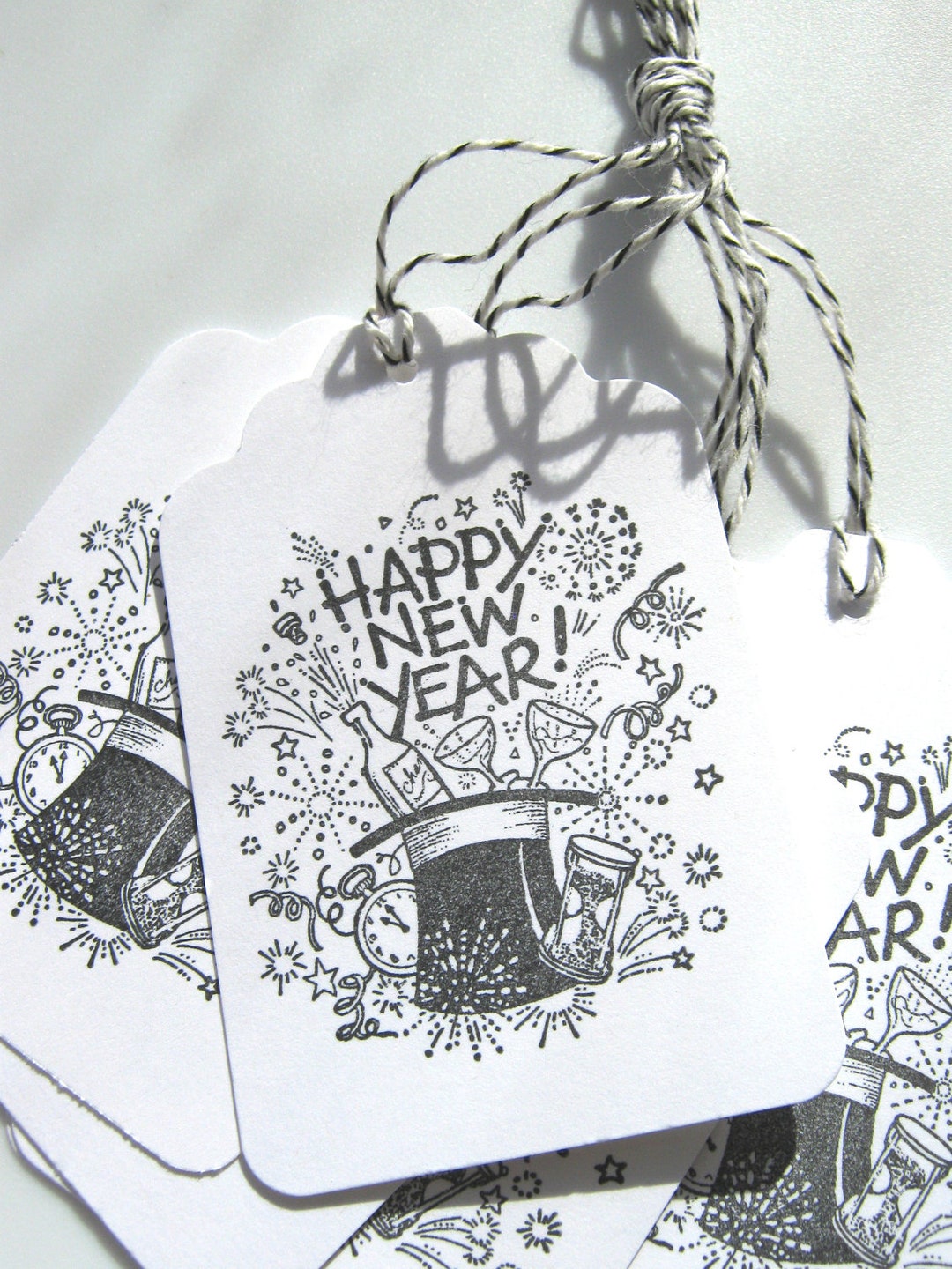 Happy New Year Tags, New Years Gift Tags - Etsy