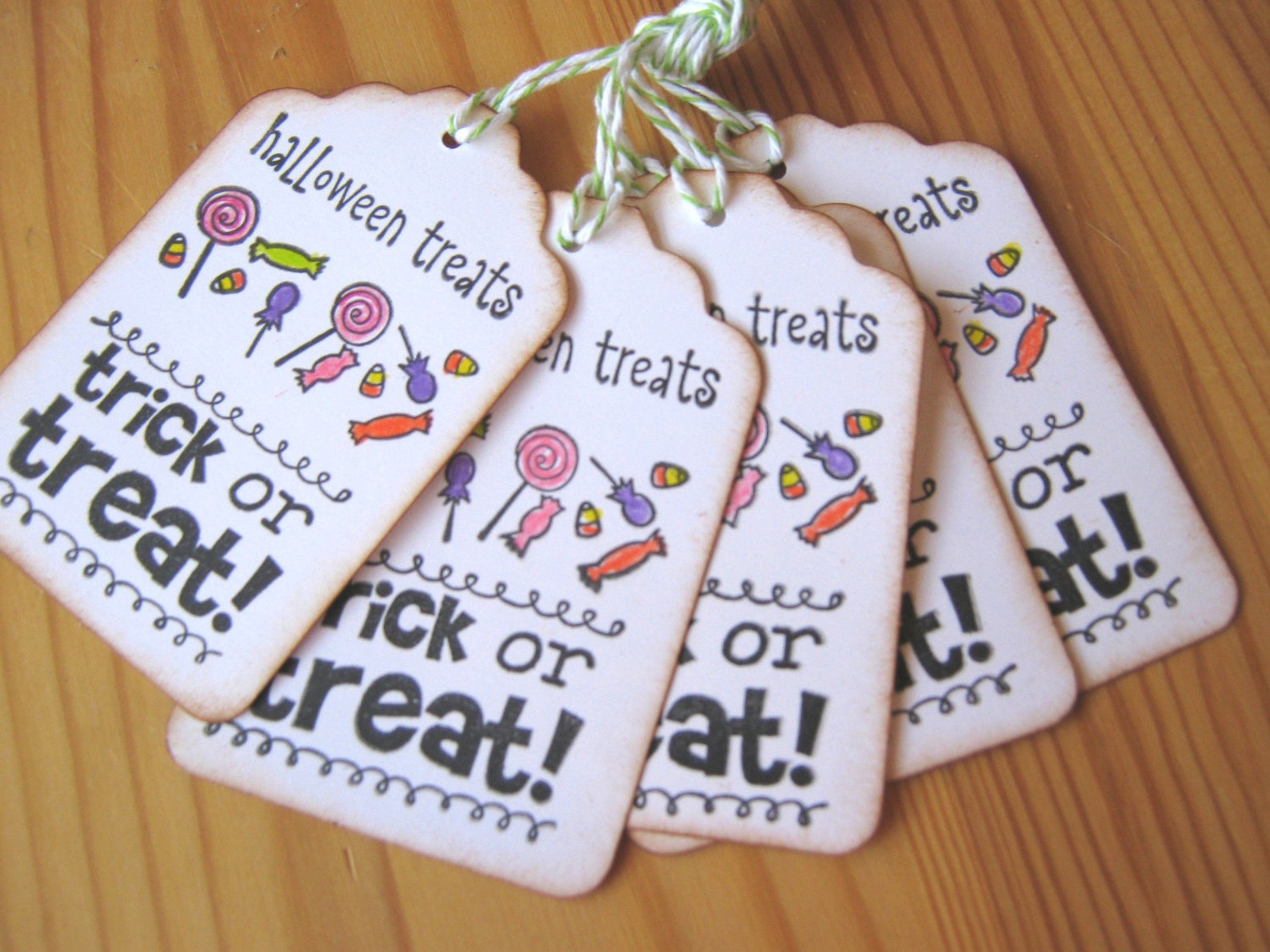 Trick or Treat Halloween Gift Tags Halloween Treat Tags - Etsy