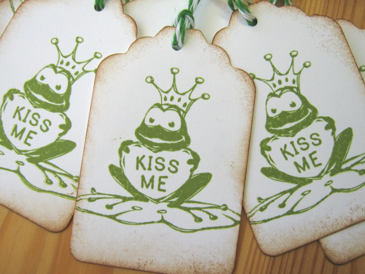 Kiss Me Frog Prince Valentine Tags - Etsy
