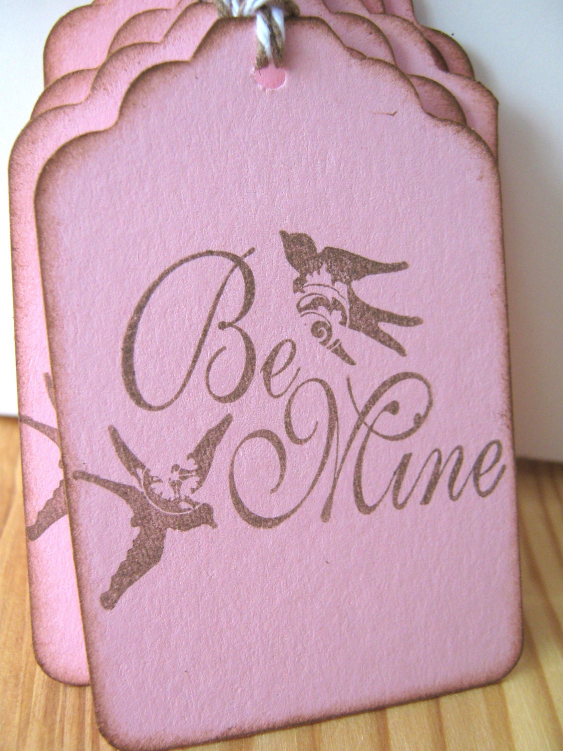 Pink Valentine Gift Tags, Be Mine - Etsy