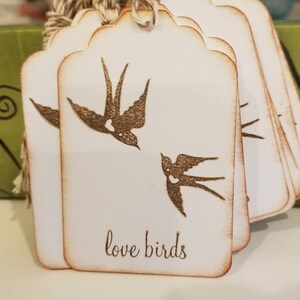 Love Bird Swallow Wedding Wish Tags - Etsy