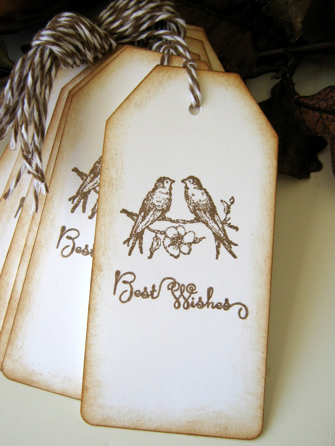 Lovebirds Wedding Wish Gift Tags - Etsy