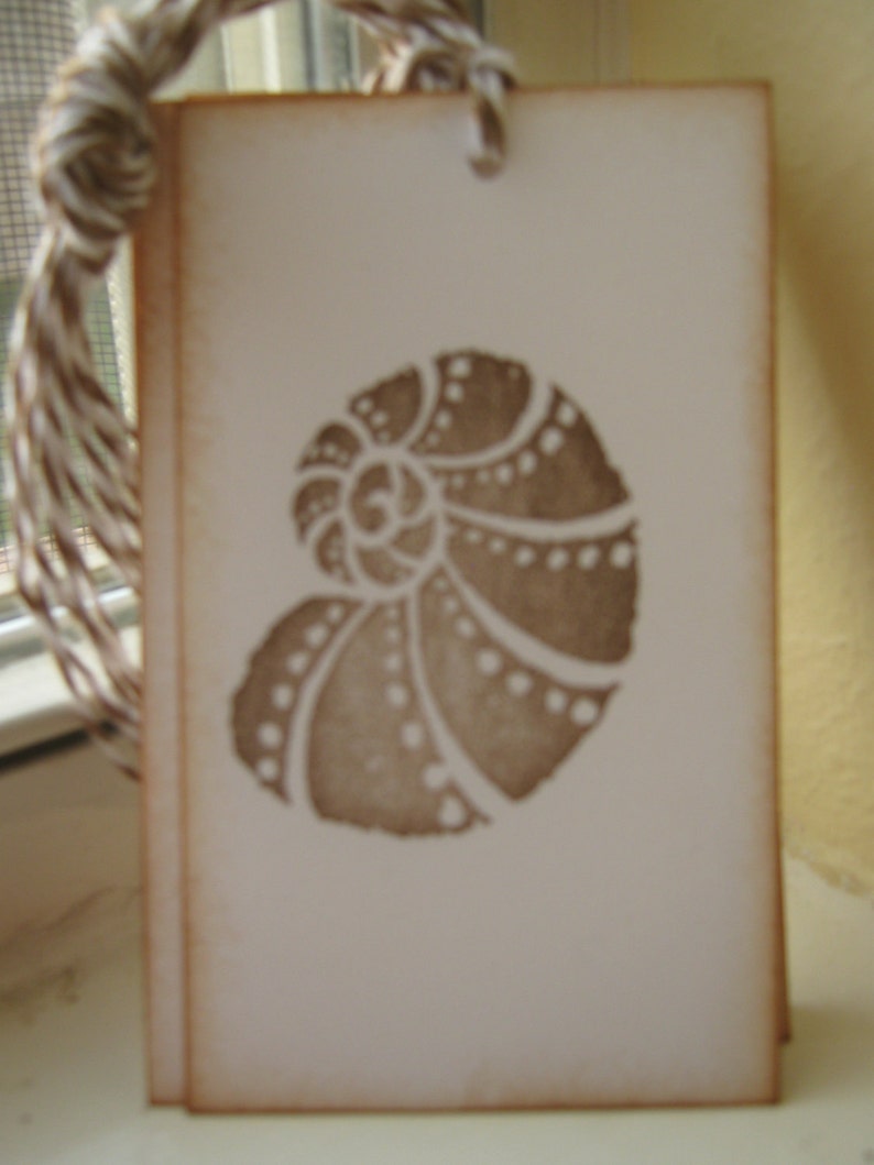 Nautilus, Seashell Gift Tags - Etsy