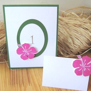 Tropical Wedding Table Numbers Hibiscus Hawaii Wedding Table - Etsy