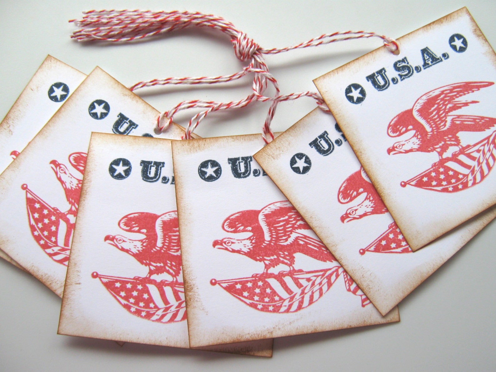 Patriotic USA Gift Tags - Etsy