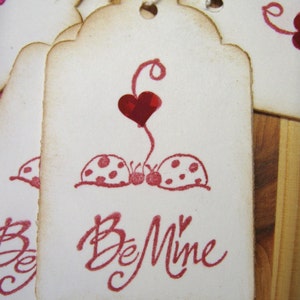 Red Love Bug Valentine Gift Tags - Etsy