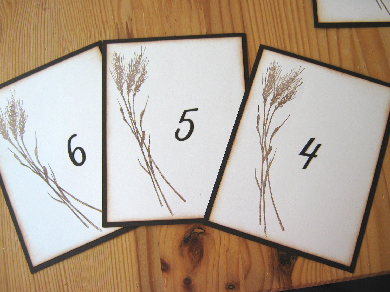 Fall, Autumn Harvest Wheat Wedding Table Numbers, Fall Table Numbers ...