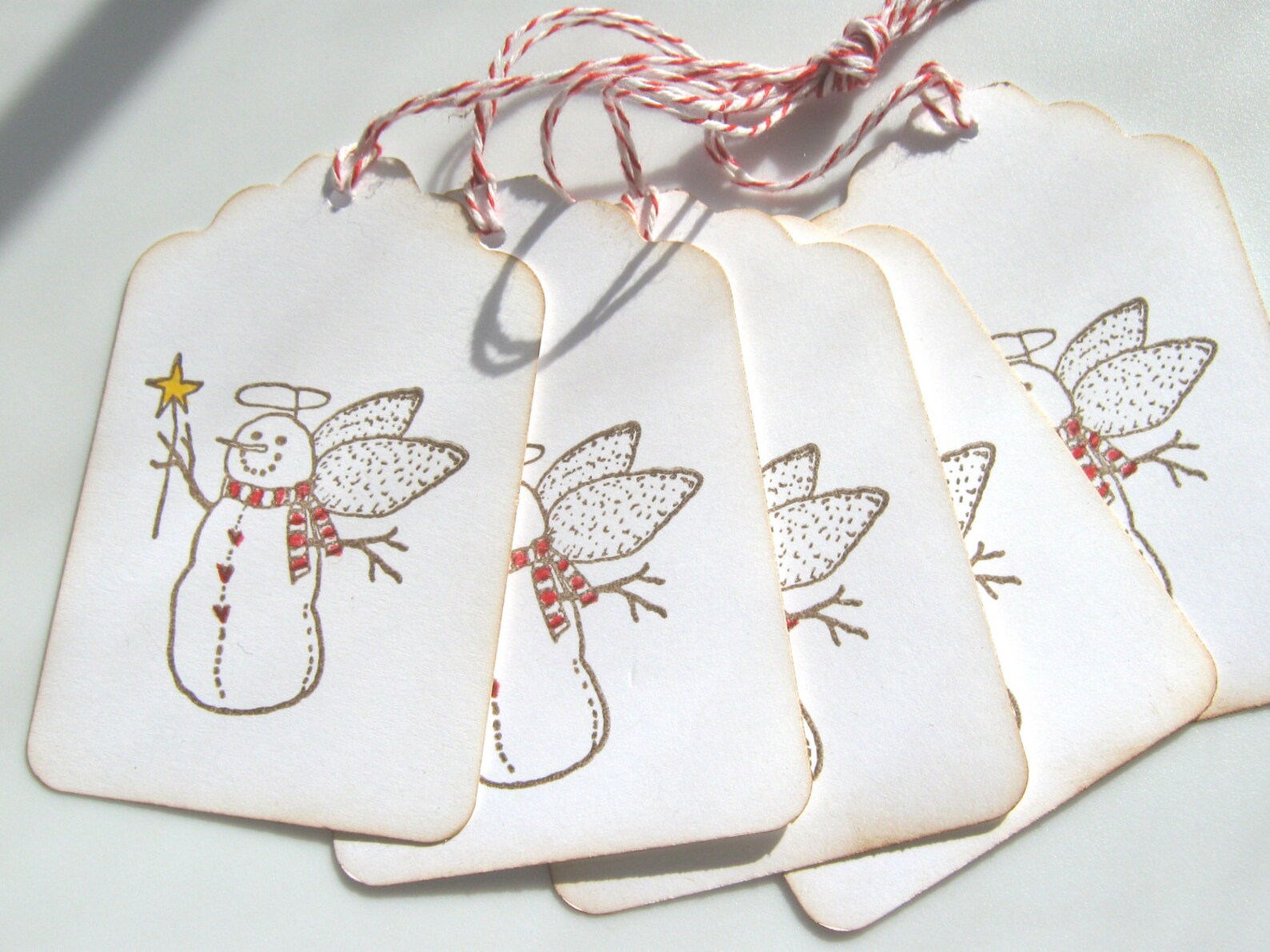 Snow Angel Gift Tags, Snowman Angel Gift Tags - Etsy