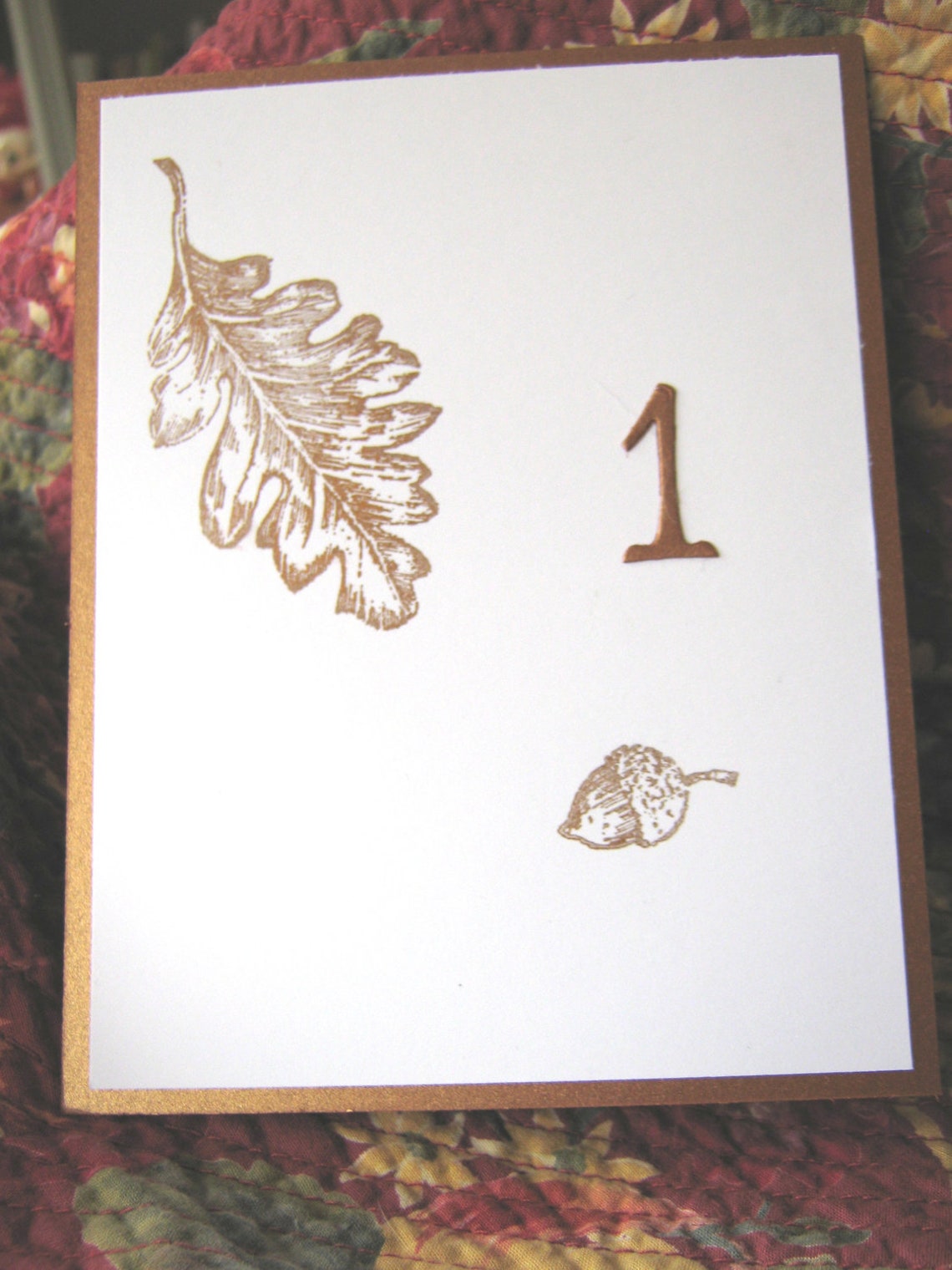 Fall Table Numbers, Autumn Leaf and Acorn Wedding Numbers, Thanksgiving ...