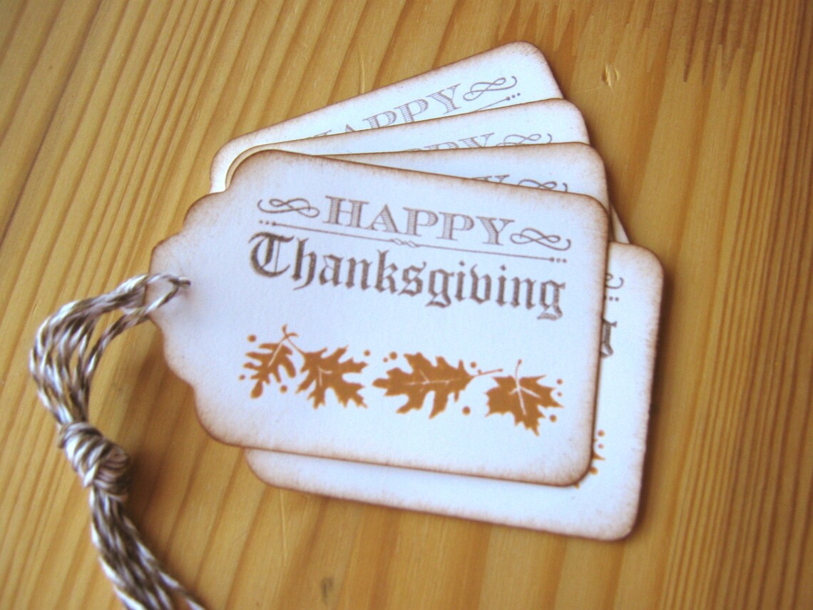 Thanksgiving Gift Tags Fall Leaves Gift Tags - Etsy