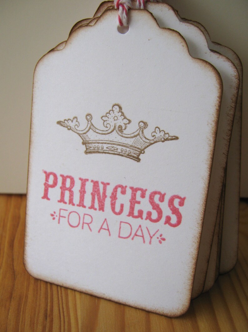 Pink Princess Gift Tag, Crown Tag - Etsy