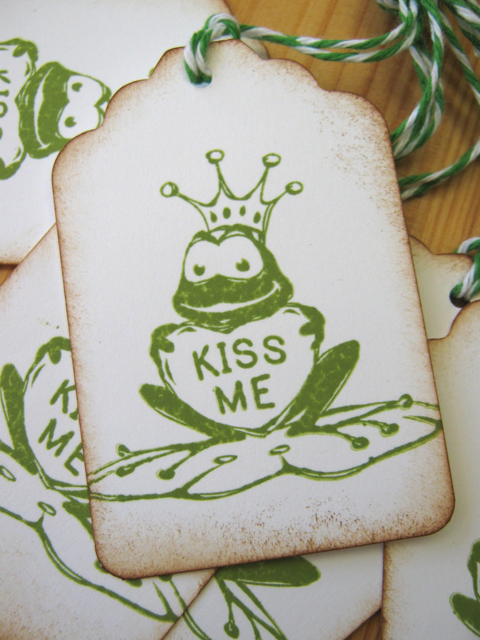Kiss Me Frog Prince Valentine Tags - Etsy