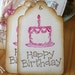 Happy Birthday, Cake Gift Tags, Pink - Etsy