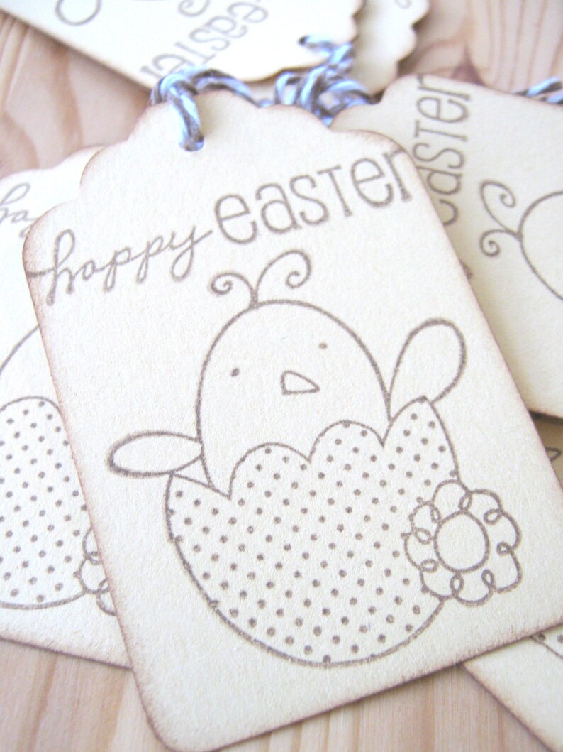 Easter Chick Gift Tags - Etsy