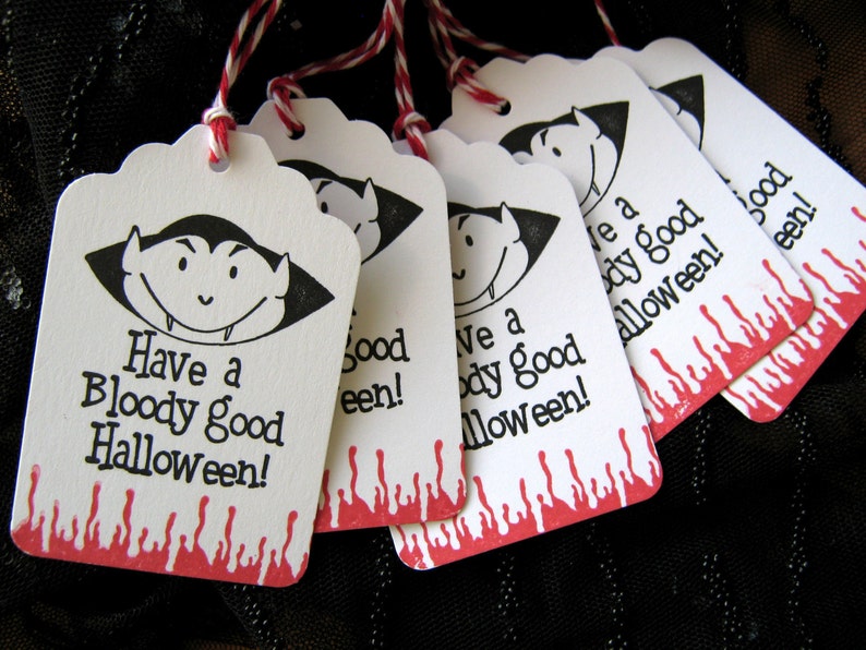 Vampire Halloween Tag - Etsy