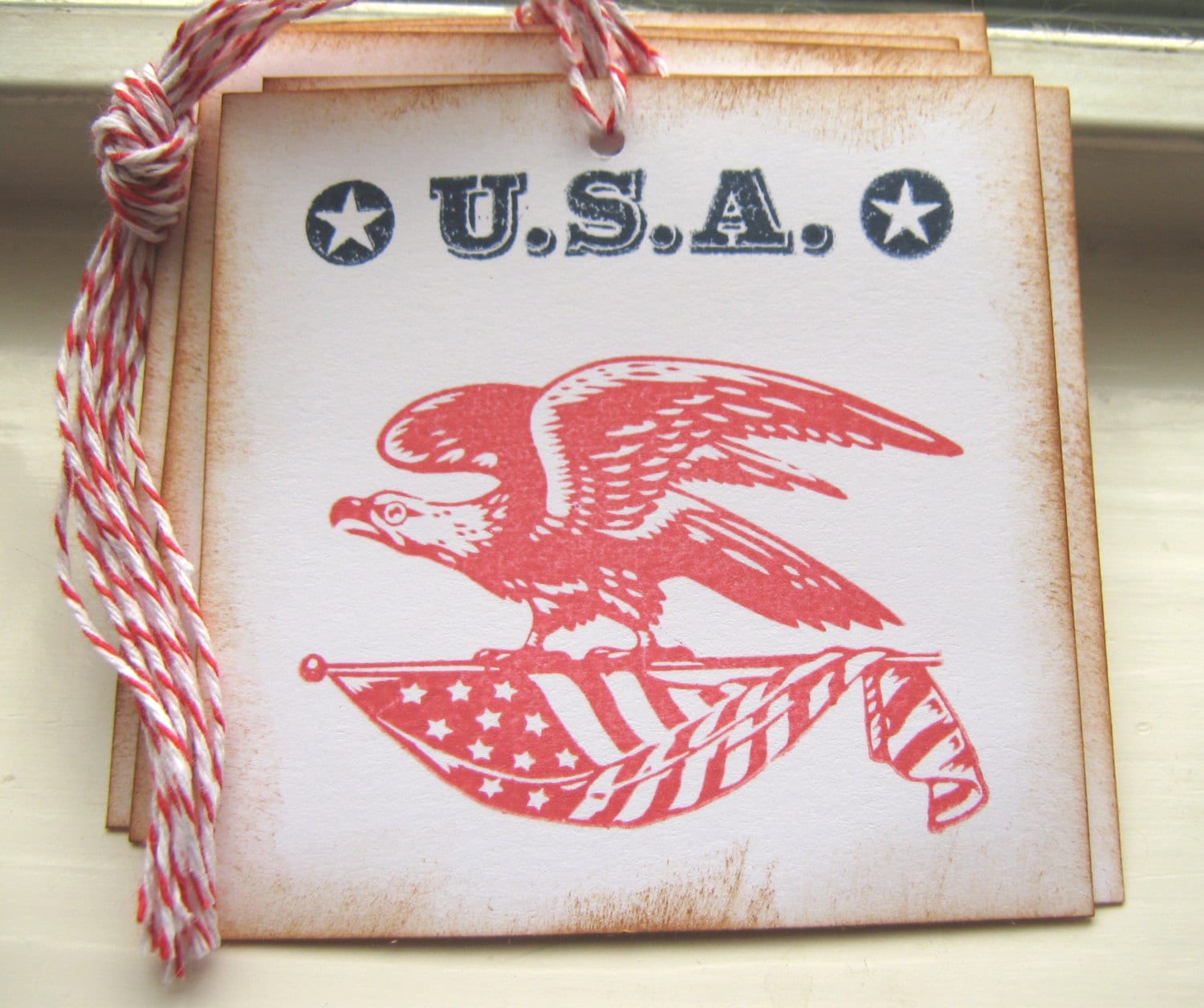 Patriotic USA Gift Tags - Etsy