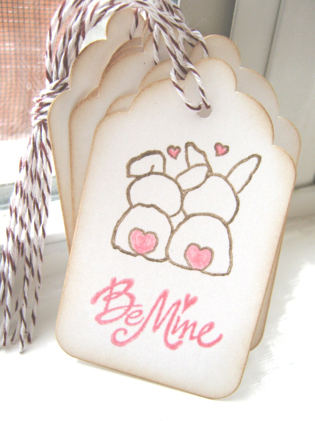 Be Mine Bunny Valentine Gift Tags, Bunny Valentines, Childrens ...