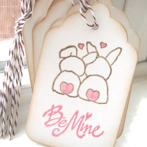 Be Mine Bunny Valentine Gift Tags, Bunny Valentines, Childrens ...