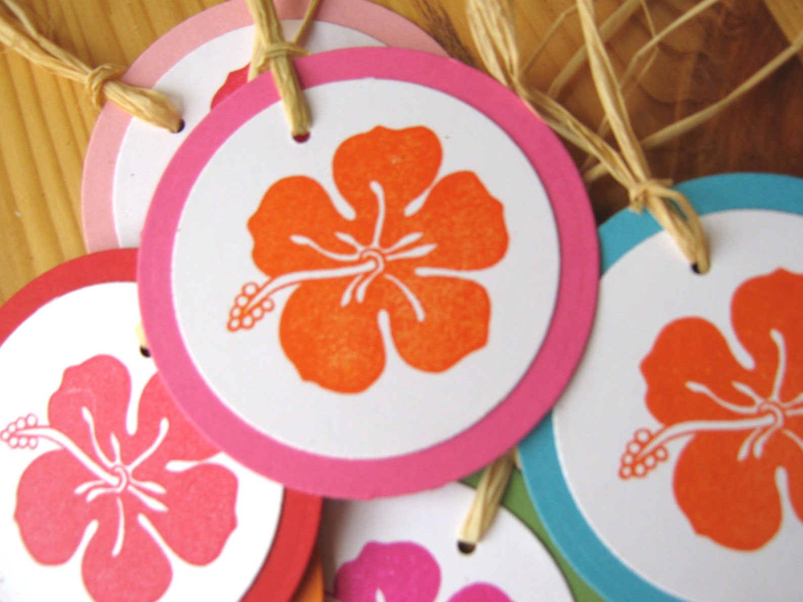 Tropical Hibiscus Hawaii Island Wedding Gift Tags - Etsy