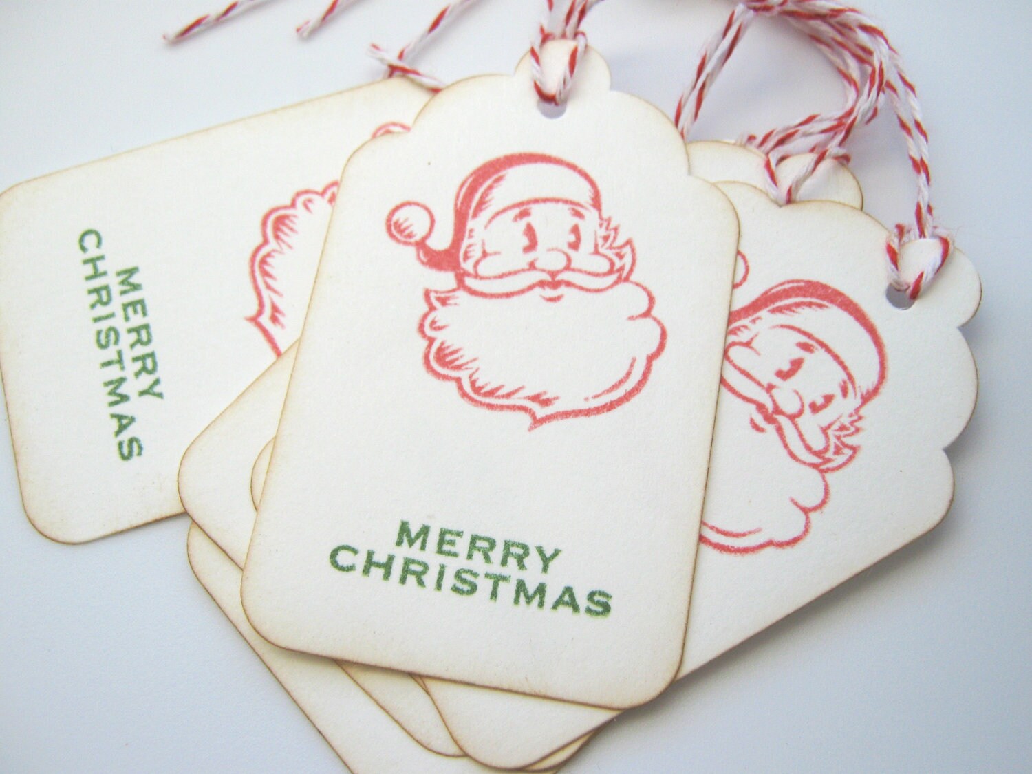 Santa Clause Merry Christmas Gift Tags - Etsy
