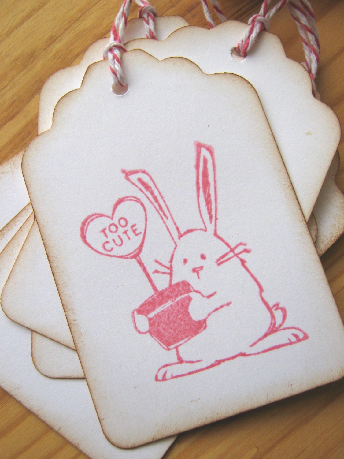 Too Cute Pink Bunny Gift Tags, Easter Gift Tags - Etsy