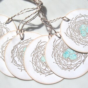 Spring Nest Gift Tags, Birdsnest Gift Tags, Nest With Blue Eggs - Etsy
