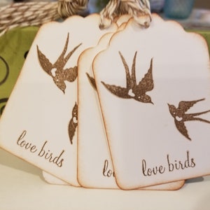 Love Bird Swallow Wedding Wish Tags - Etsy