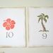 Tropical Hawaii Wedding Table Numbers, Set of 10 - Etsy