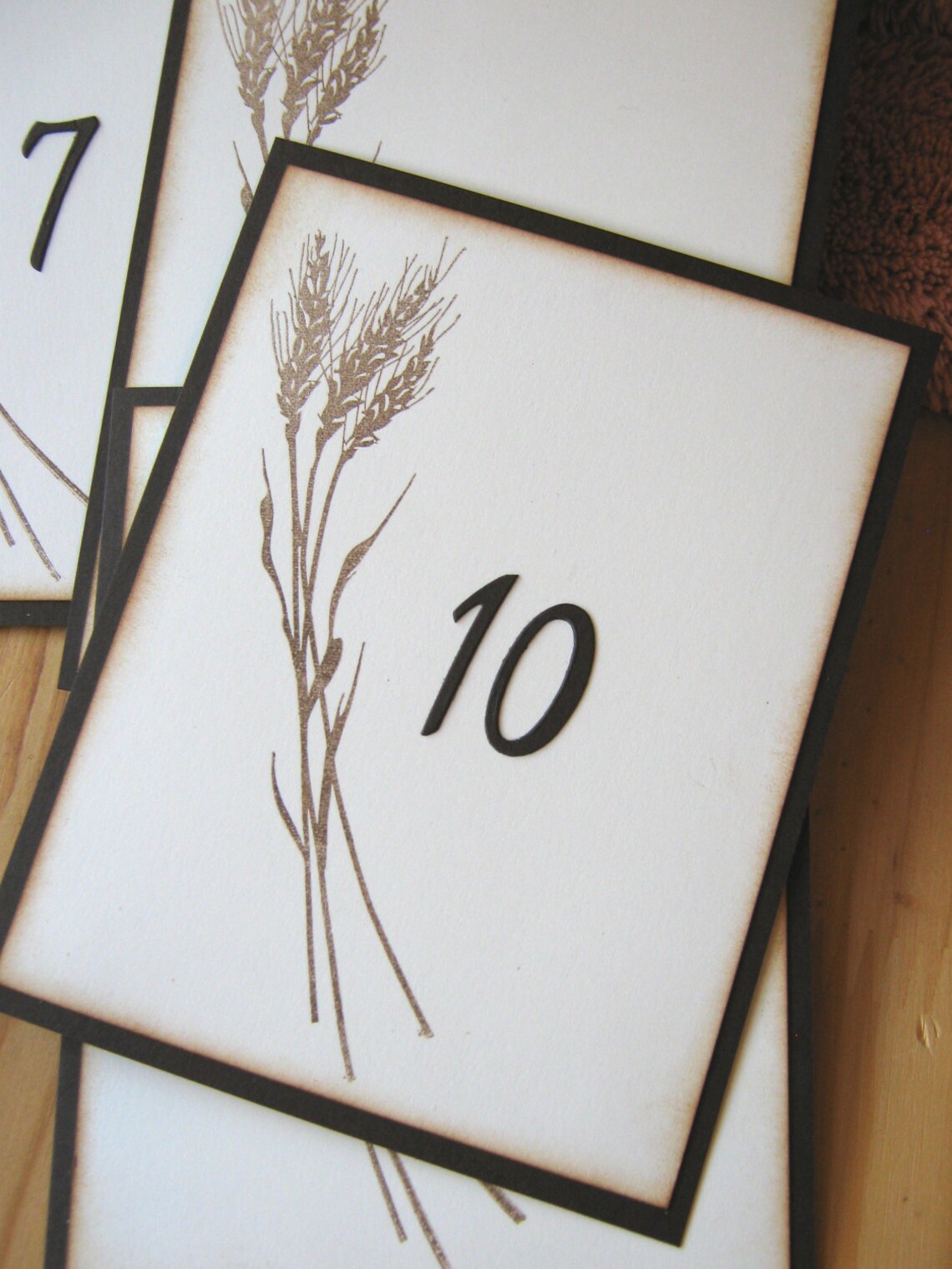Fall, Autumn Harvest Wheat Wedding Table Numbers, Fall Table Numbers ...