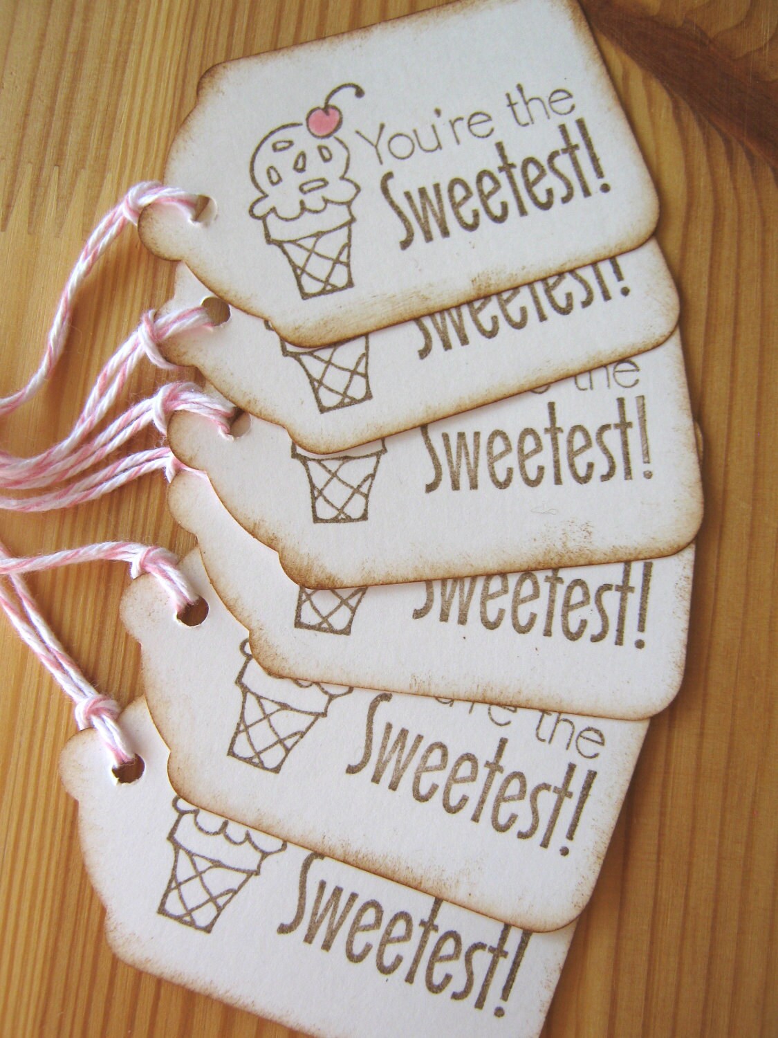 Sweet Icecream Cone Gift Tags - Etsy