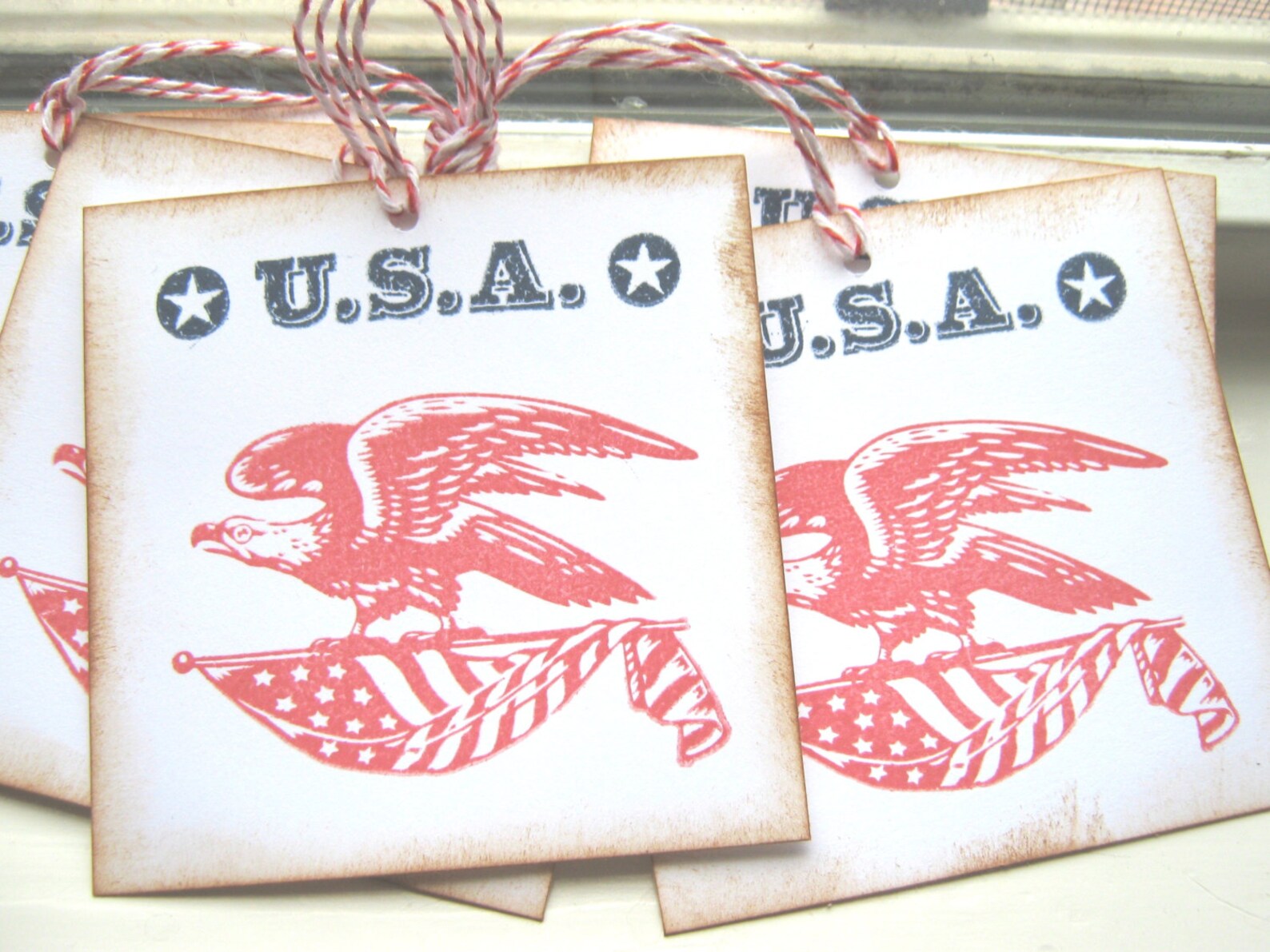 Patriotic USA Gift Tags - Etsy