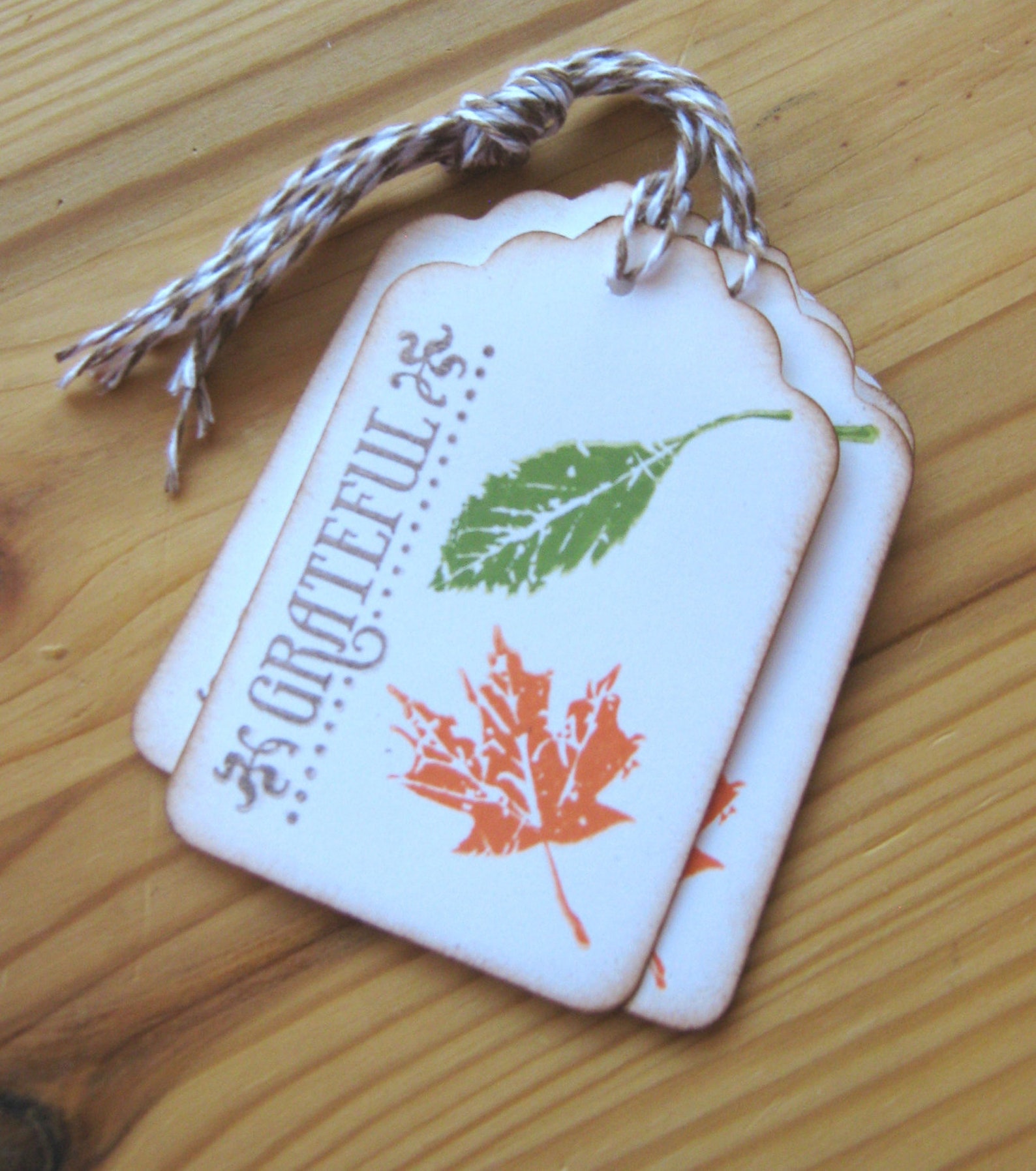 Fall Leaves Gift Tags, Autumn Leaf Grateful Gift Tags, Thanksgiving ...