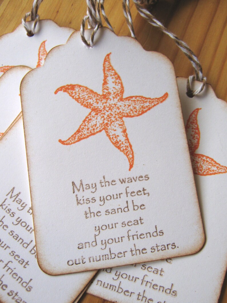 10 Starfish Gift Tags, Sea Star Gift Tags - Etsy